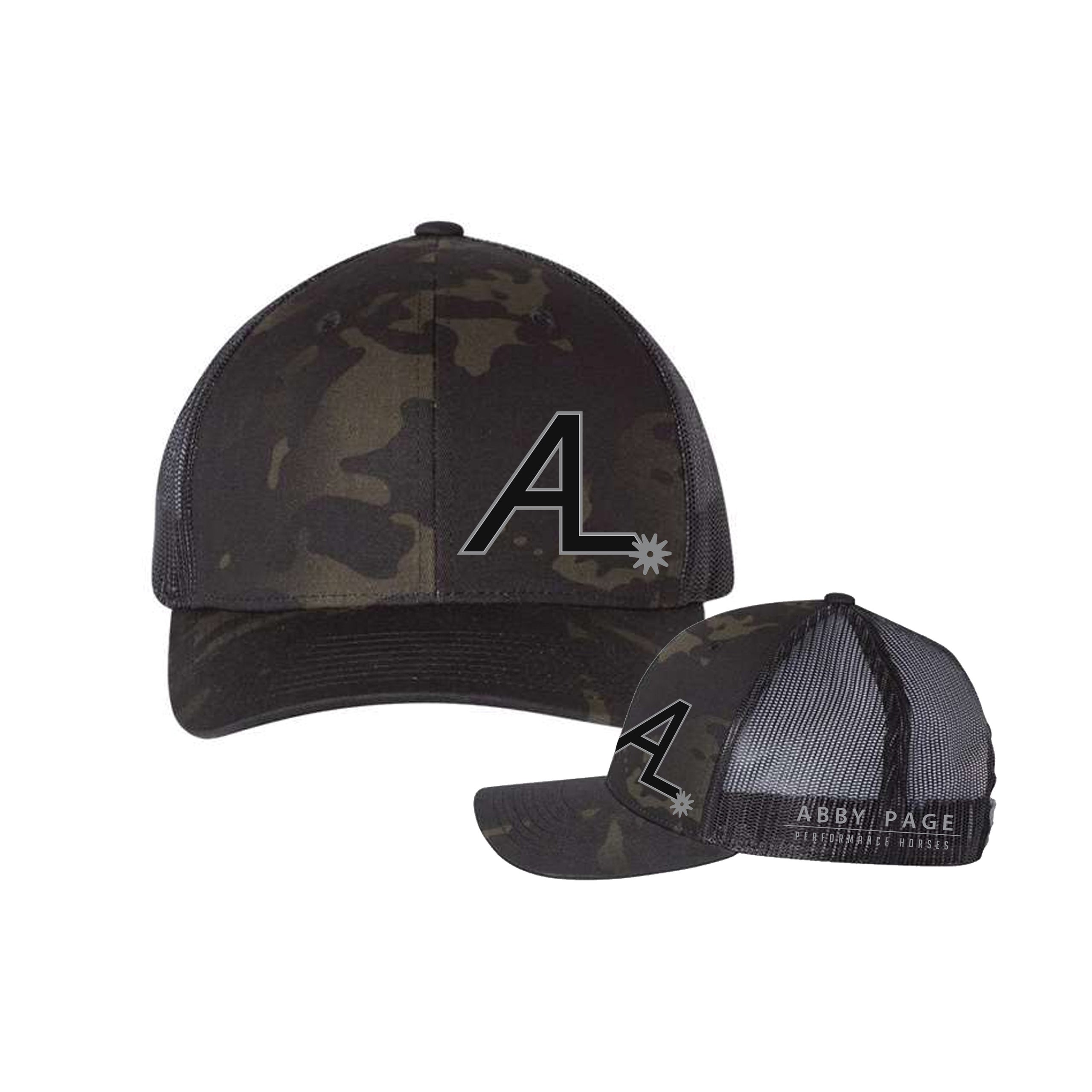 Multicam mesh back cap with black AL logo in front right corner and ...